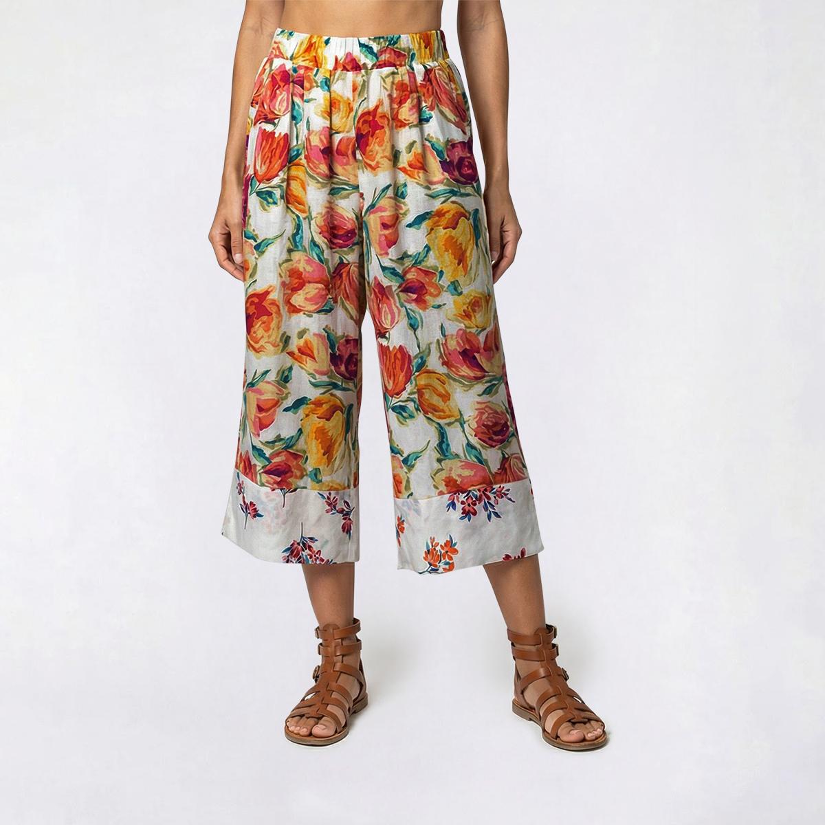 Click here for Womens Nicole Miller Vintage Floral Wide Leg Palaz... prices